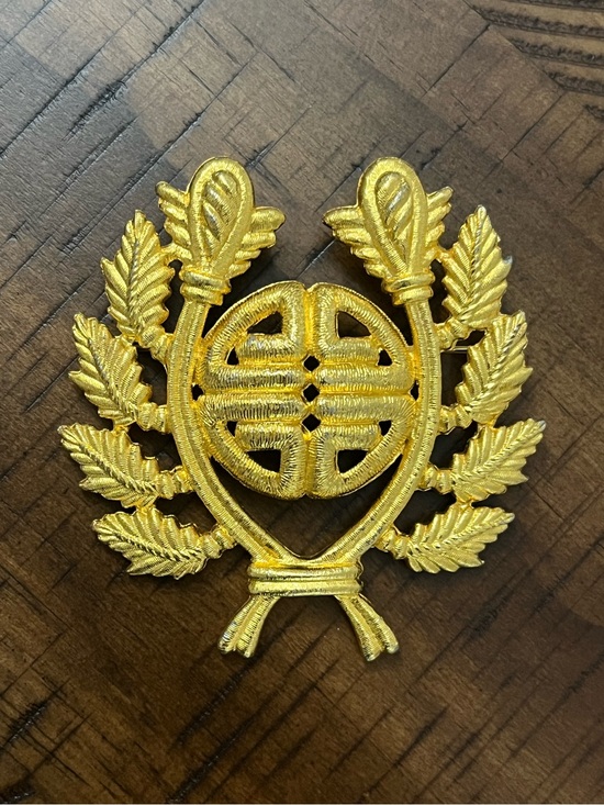 Givenchy | Jewelry | Givenchy 4g Logo Laurel Leaf Goldtone Brooch Paris ...